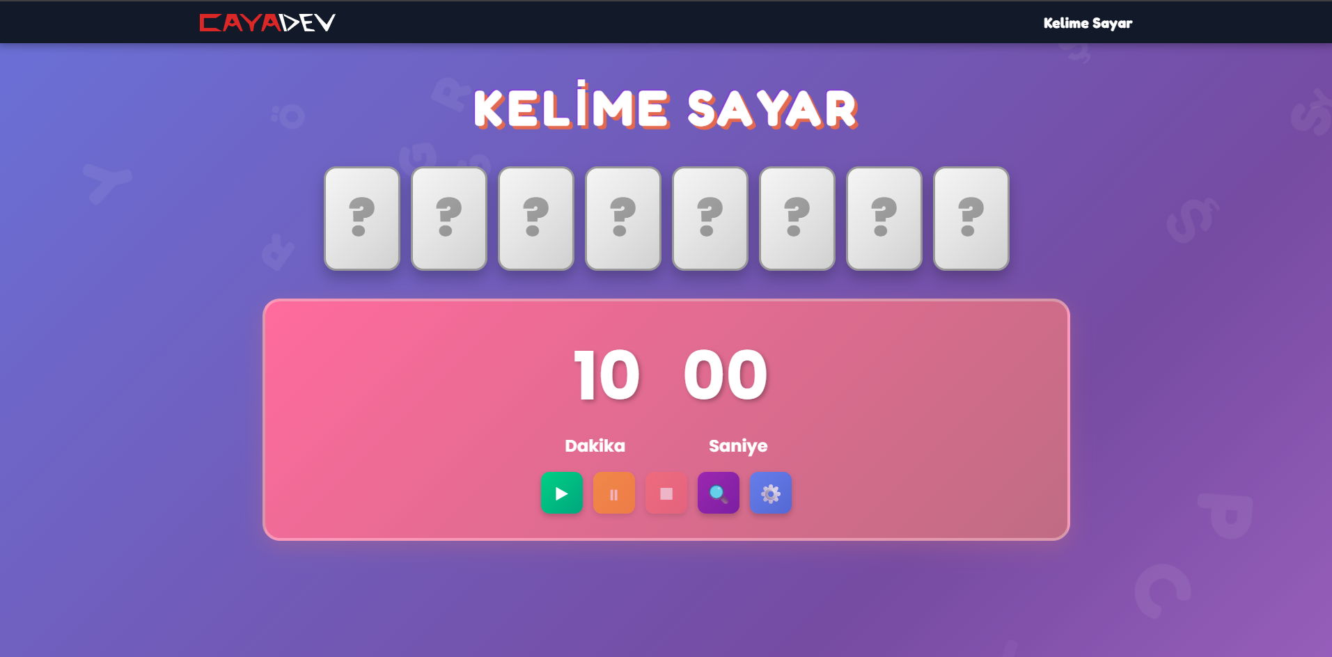 Kelime Sayar - CaYaDev